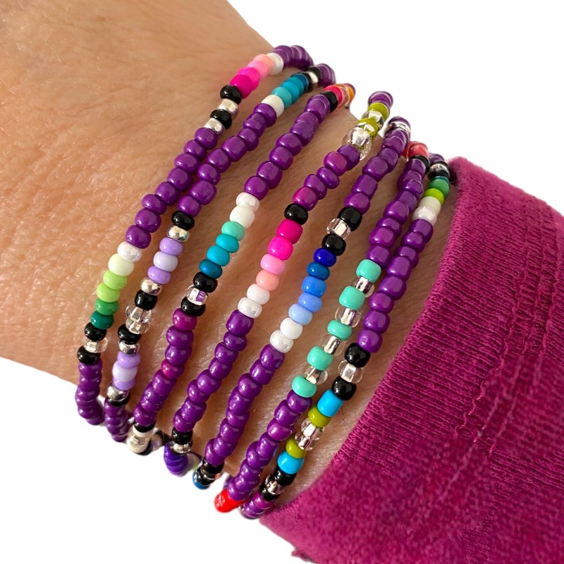 Seed Bead Stretch Bracelet - Etsy