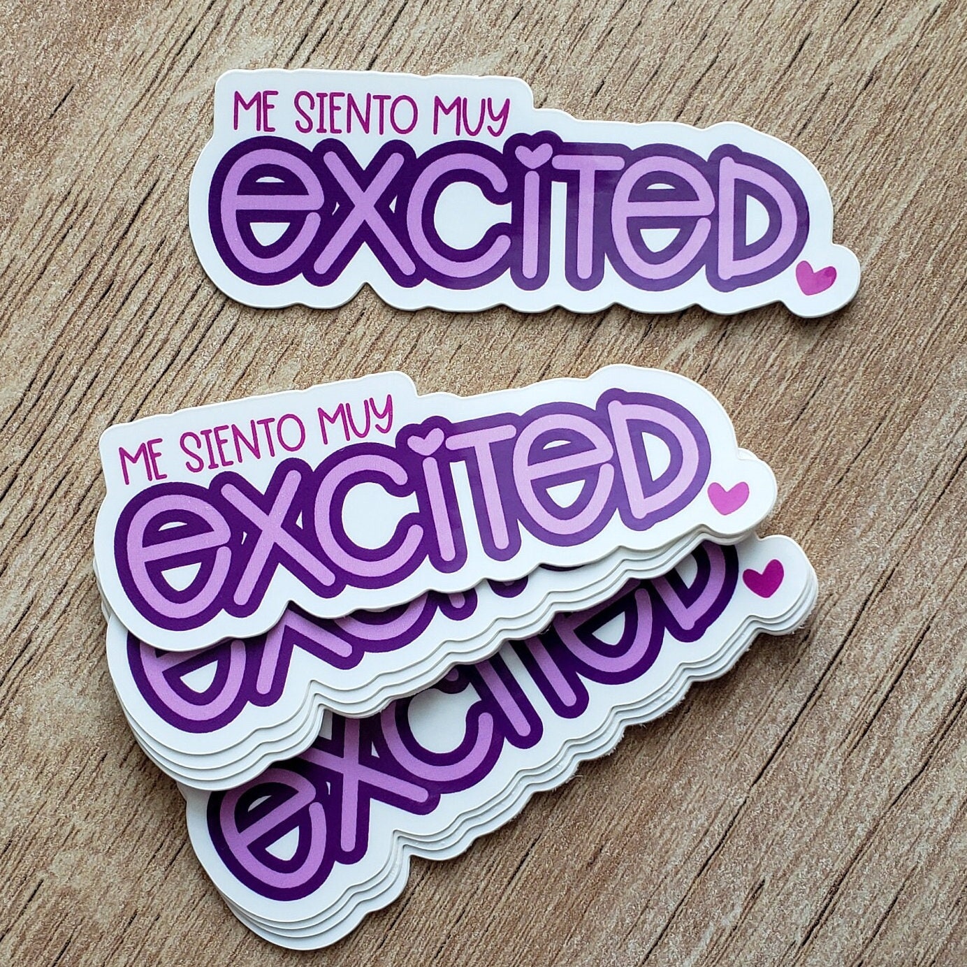 Me Siento Muy Excited, Vinyl Sticker, Glossy, Die Cut Sticker, Latinas ...