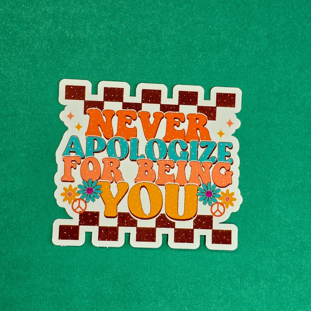 Retro Affirmation Sticker – Groovy Waterproof Vinyl Decal - Etsy