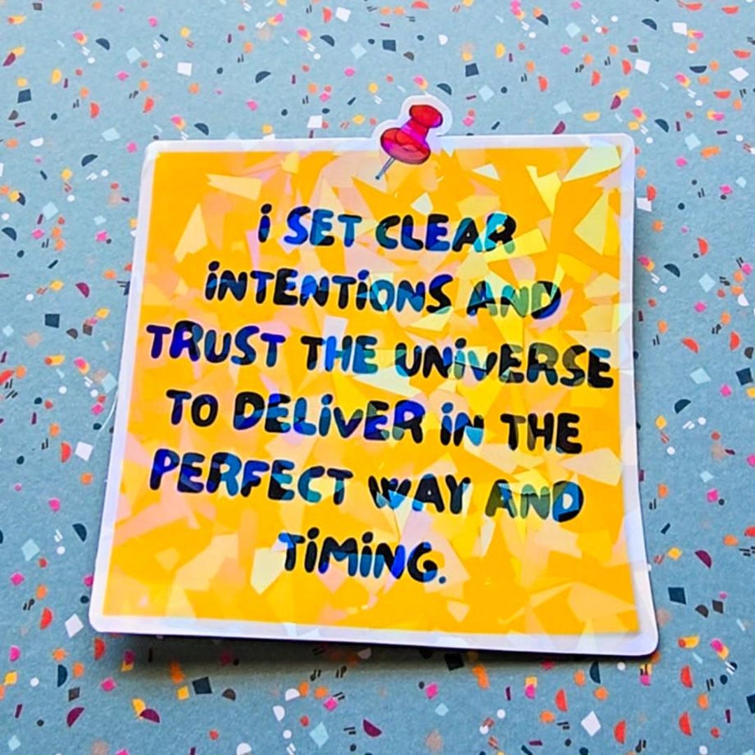 Holographic Manifestation Sticker – Law of Attraction Affirmation Decal ...