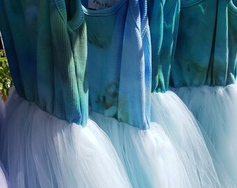 Ocean Blue Tulle Dress - Etsy