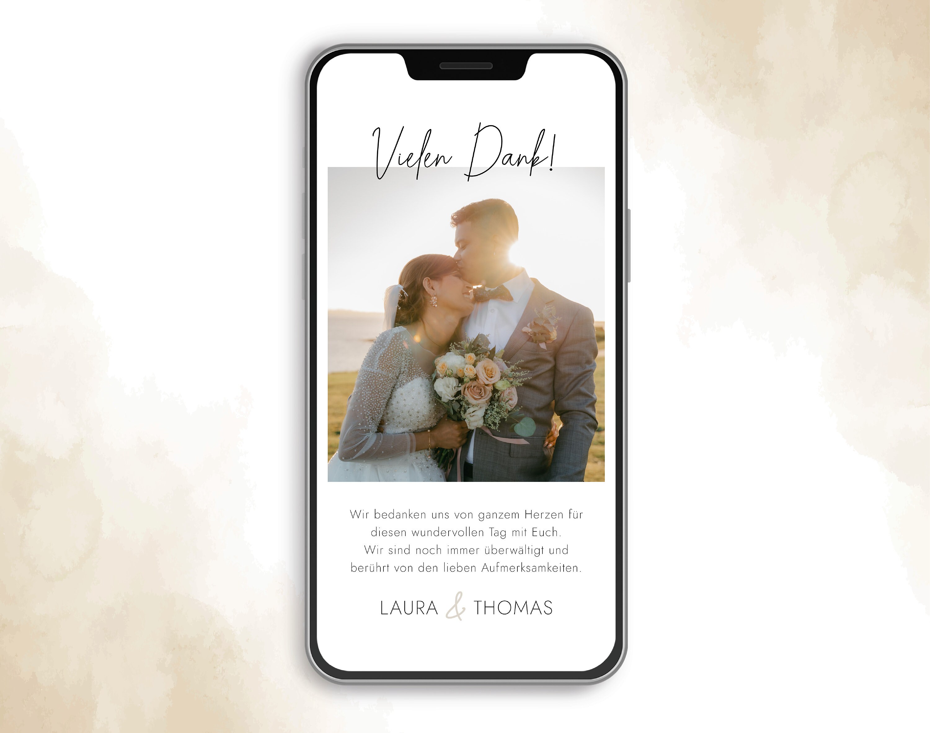 Digital Thank You Card Acknowledgement Wedding - Etsy