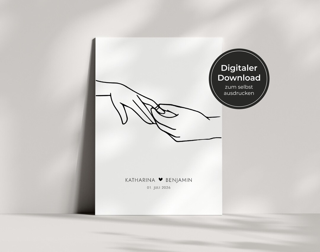 Personalized Poster With Names | Digital Download | for Self-printing ...
