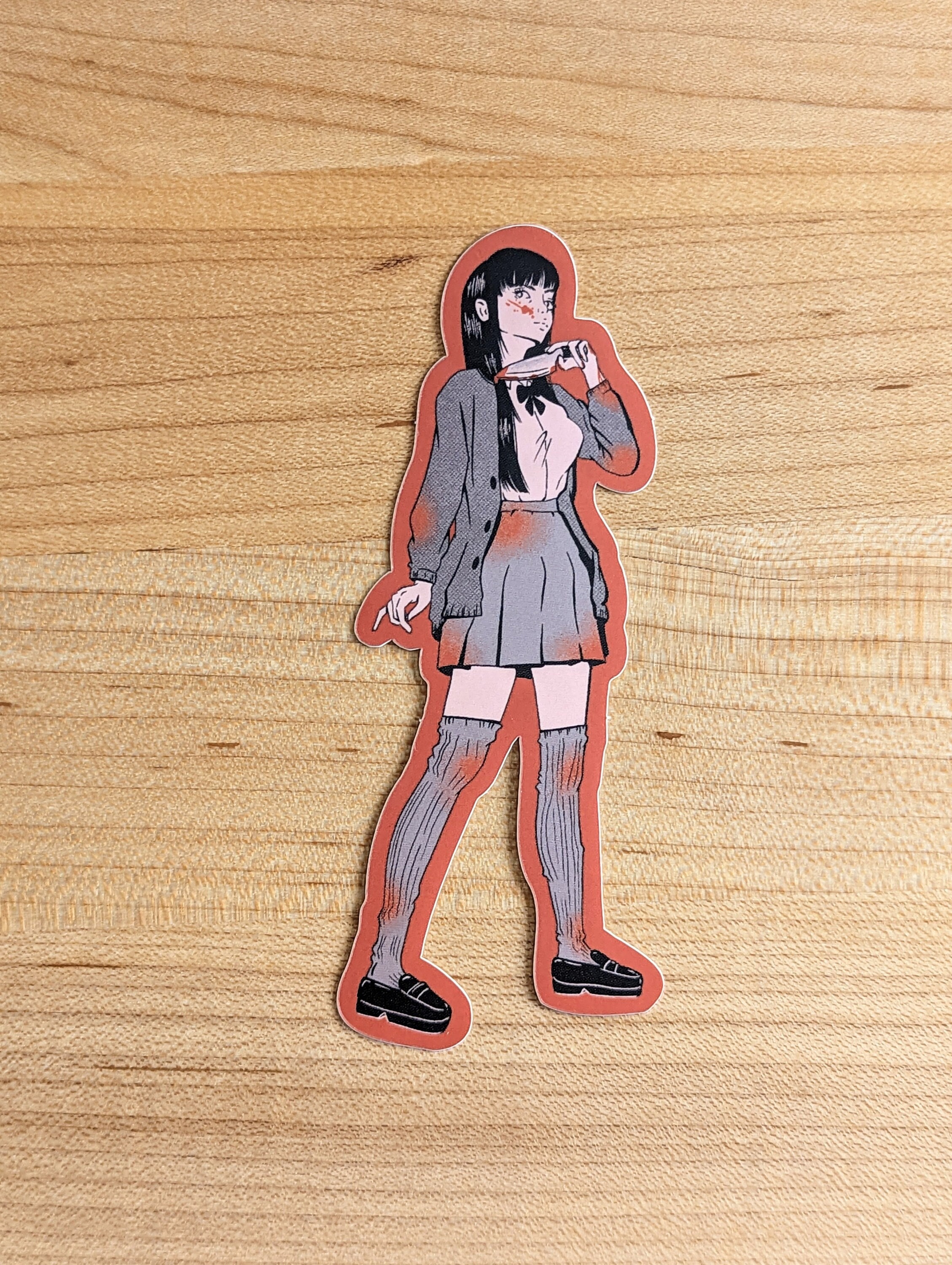 Bloody Sticker Yandere Vinyl Sticker - Etsy