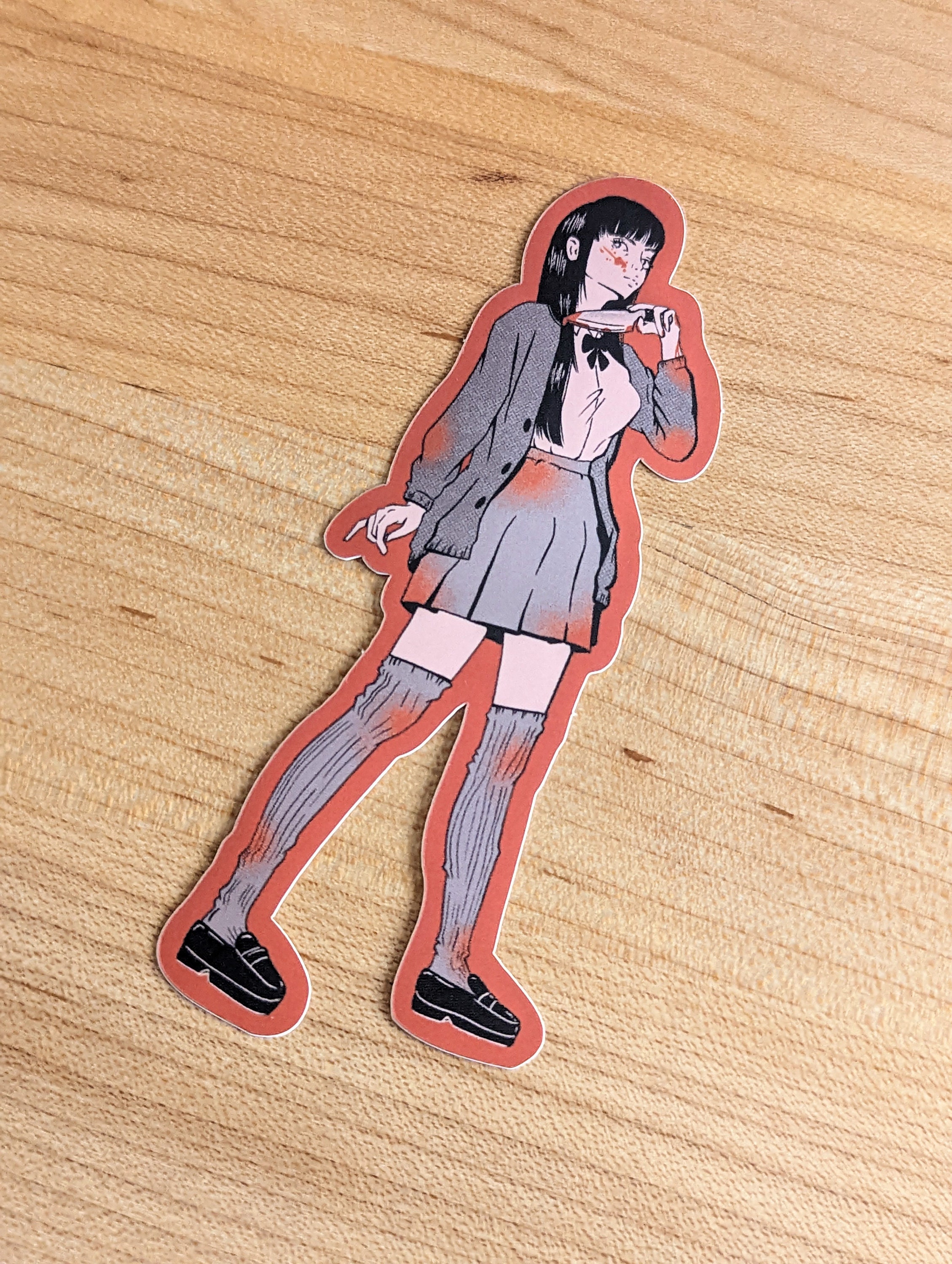 Bloody Sticker Yandere Vinyl Sticker - Etsy