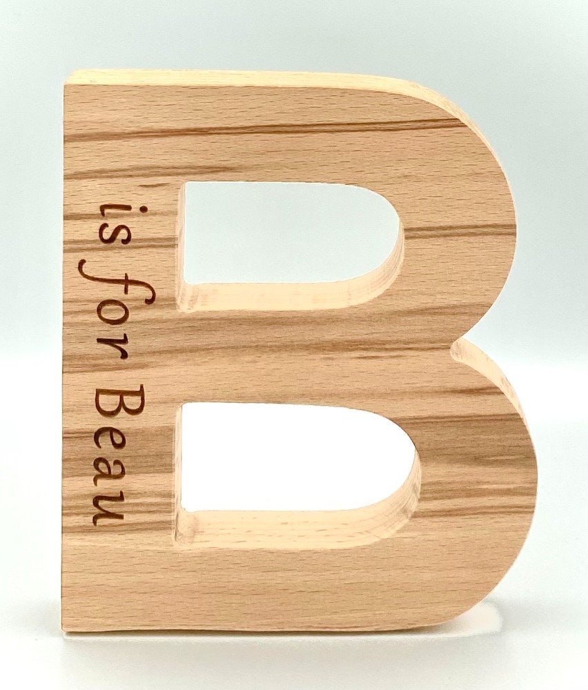 Personalised Wooden Baby Letter - Etsy