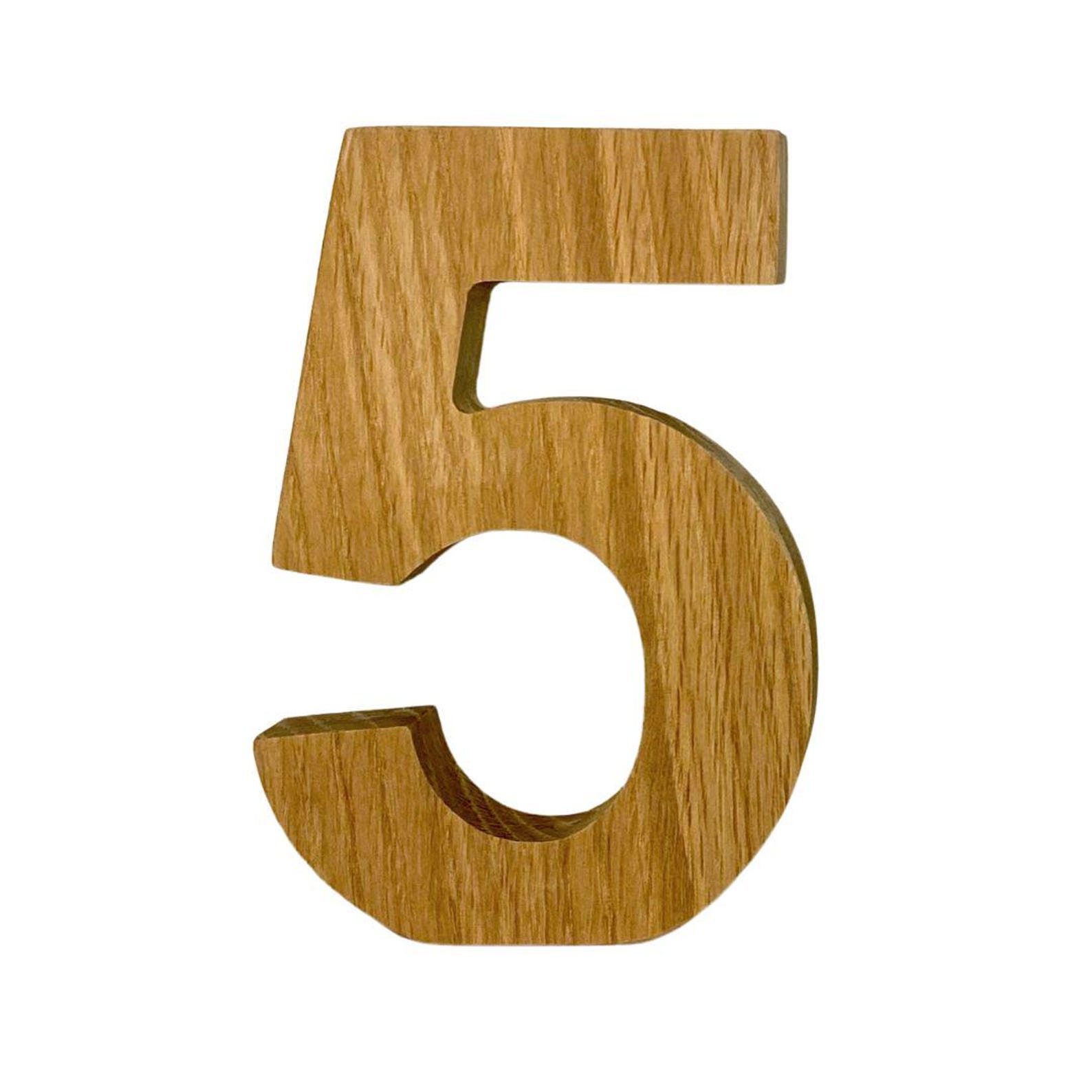Chunky Wooden Solid Oak Numbers, Freestanding or Hanging Keepsakes - Etsy