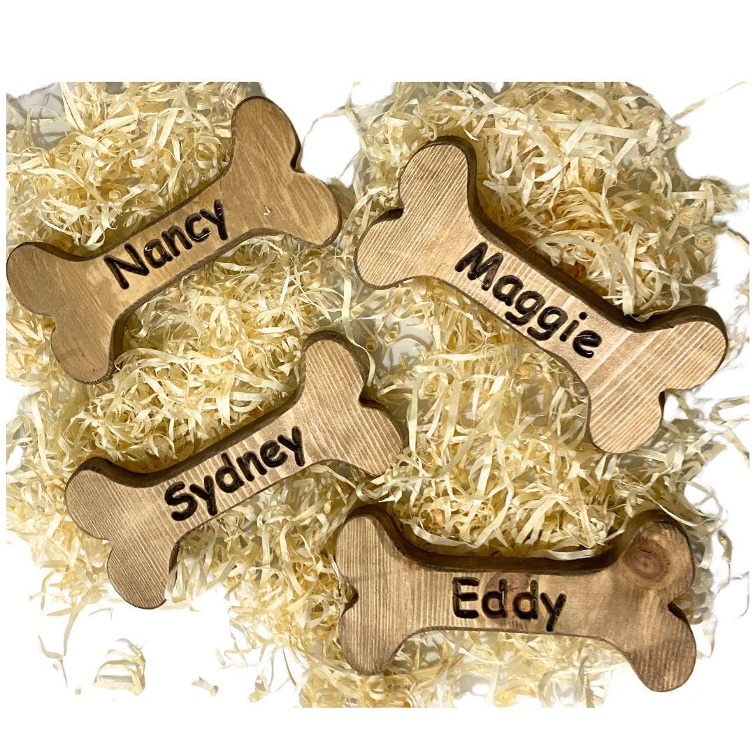 Wooden Personalised Dog Bone Plaque - Etsy