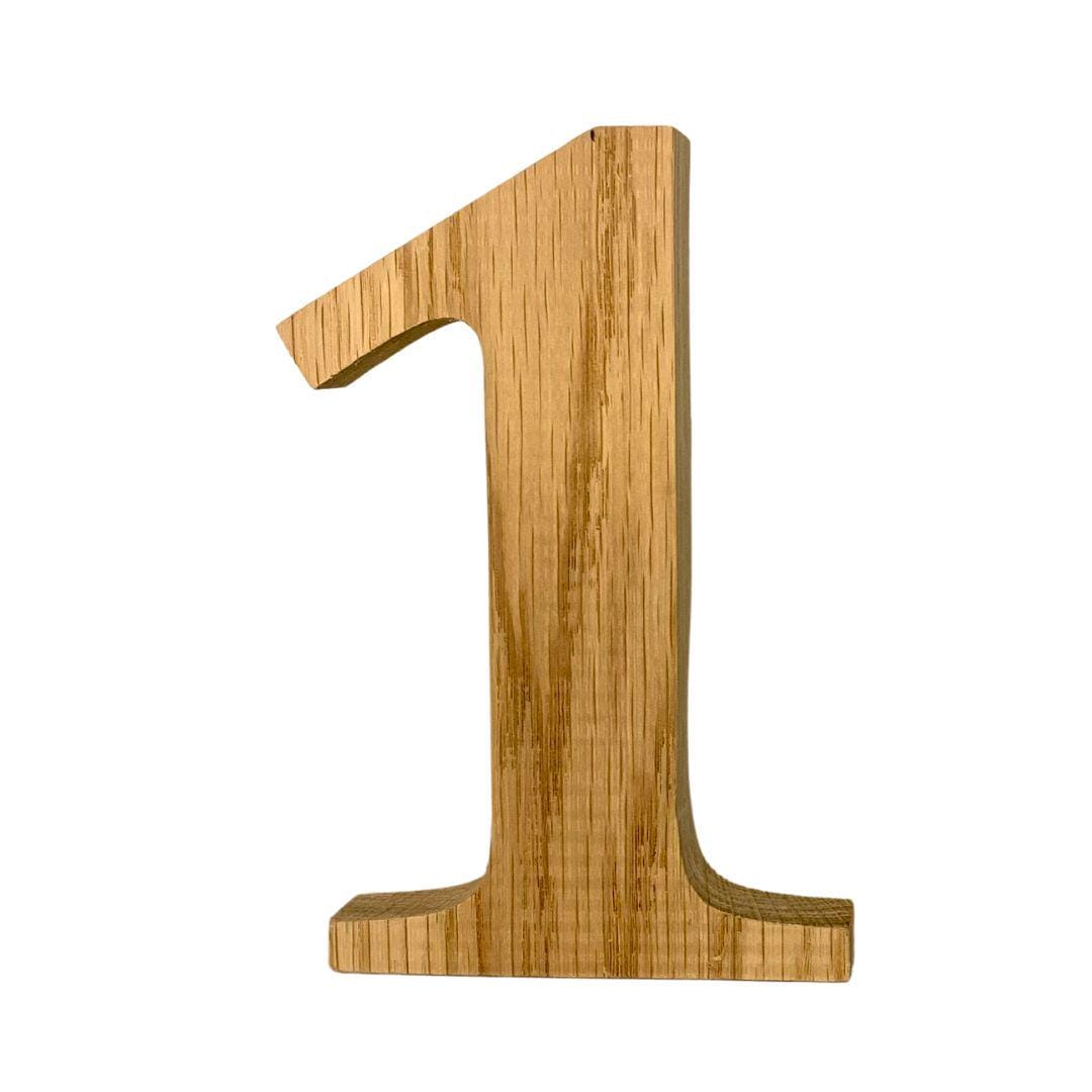 Chunky Wooden Solid Oak Numbers, Freestanding or Hanging Keepsakes - Etsy