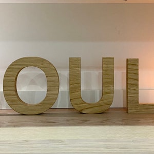 Chunky Oak Freestanding Letters, Wooden Chunky Letters, Oak Letters ...
