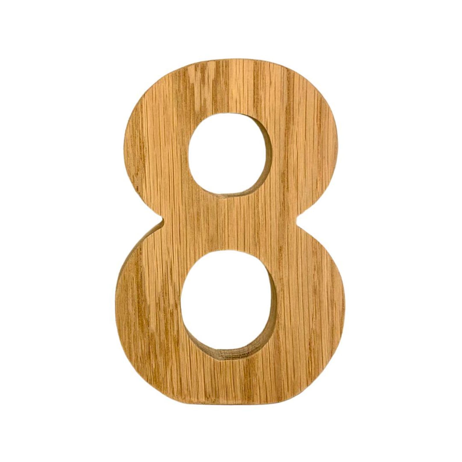 Chunky Wooden Solid Oak Numbers, Freestanding or Hanging Keepsakes - Etsy
