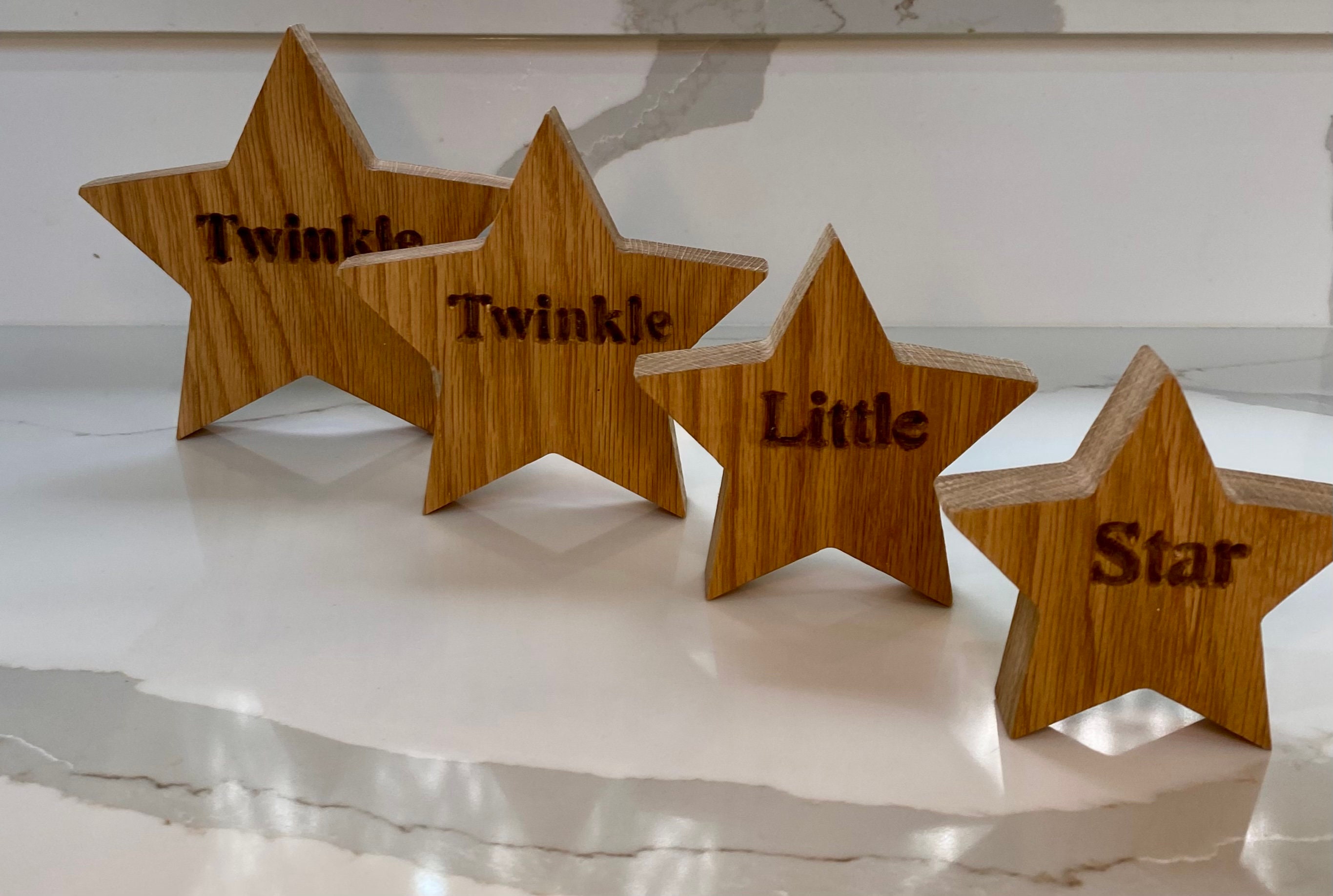 Twinkle Twinkle Little Star Wooden Gift Set, Baby Stars Set, Wooden ...