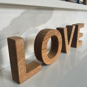 Chunky Oak Freestanding Letters, Wooden Chunky Letters, Oak Letters ...