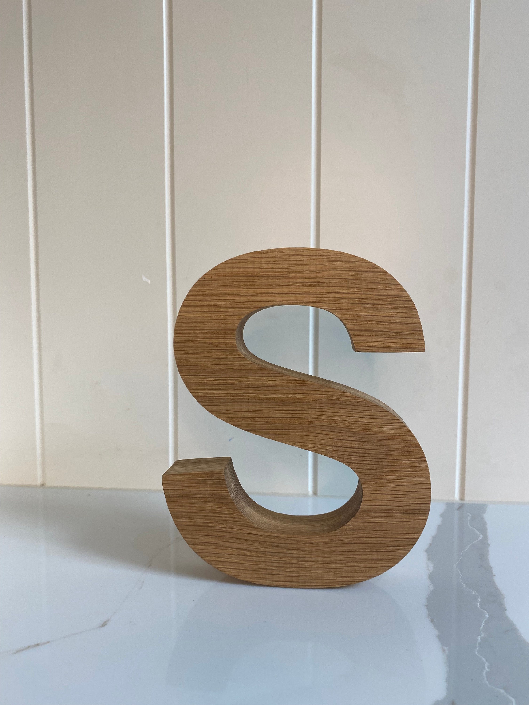 Chunky Oak Letter With Name, Personalised Wooden Letter, Freestanding ...