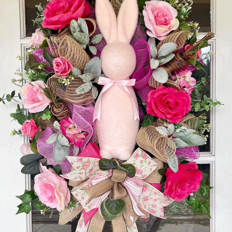 Rabbit Wreath - Etsy