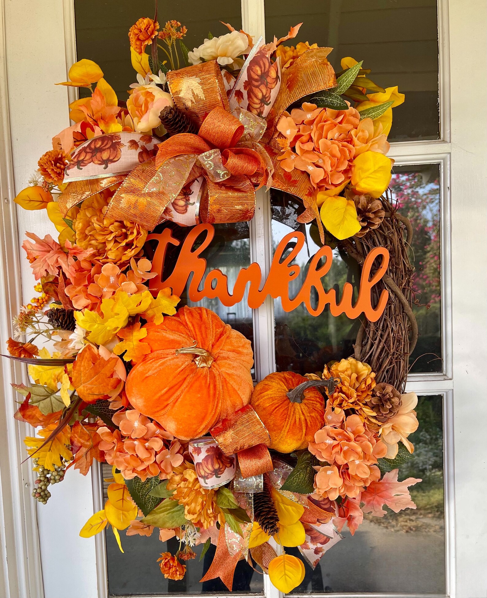 Thankful Wreath, Thanksgiving Wreath, Gratitude Wreath, Fall Wreath ...
