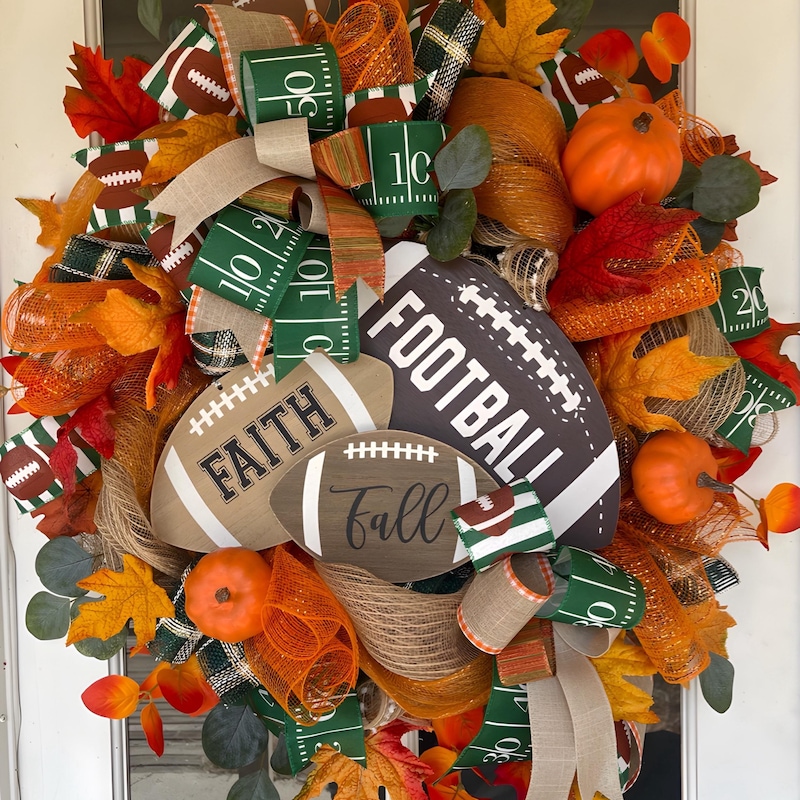 Football Wreath - Etsy