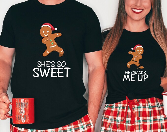 Christmas Gingerbread Shirts, Christmas Couple Shirts, Christmas Love ...