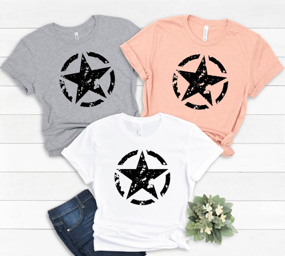 Distressed Star Shirt Star Shirts Star Matching Shirts USA - Etsy