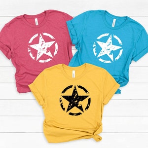 Distressed Star Shirt, Star Shirts, Star Matching Shirts, USA Flag ...