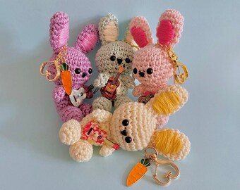 Crochet Keychain Bunny - Etsy