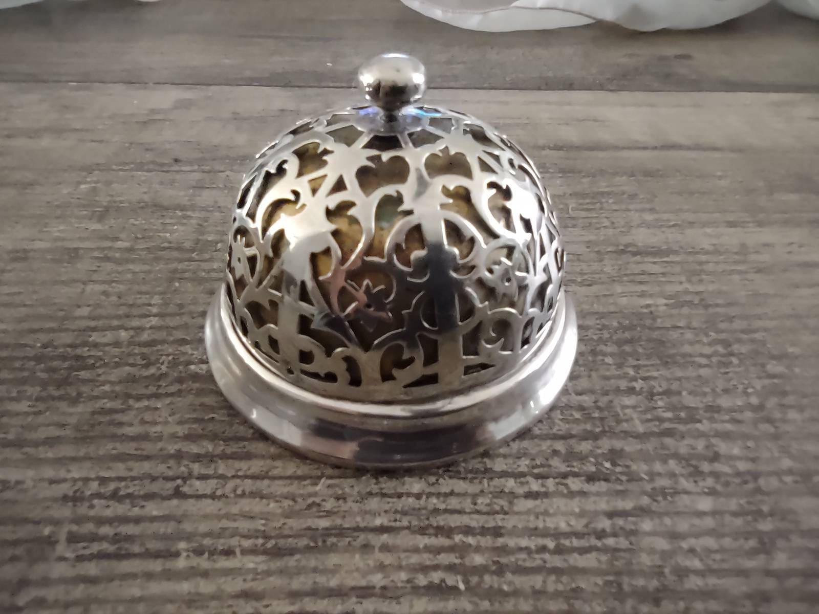 Antique Sterling Silver Mechanical Desk Bell Antique Edwardian Silver ...