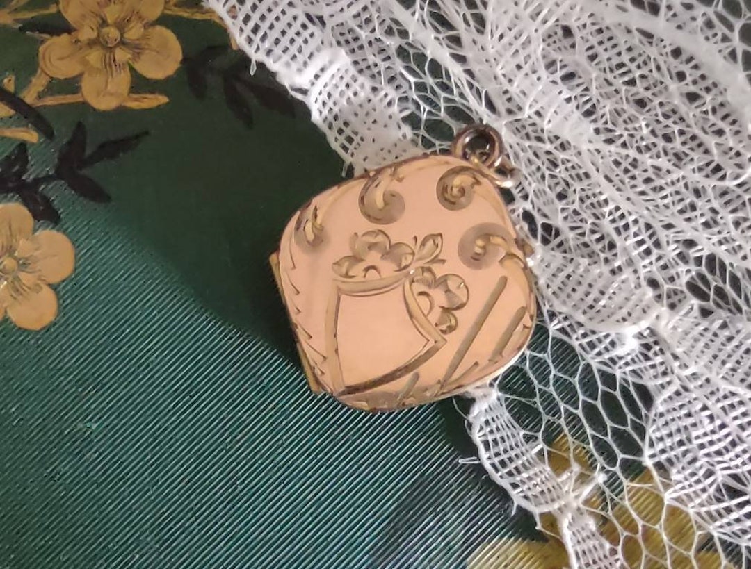 Antique Edwardian Era Gold Locket Victorian Vintage Locket Antique Gold ...