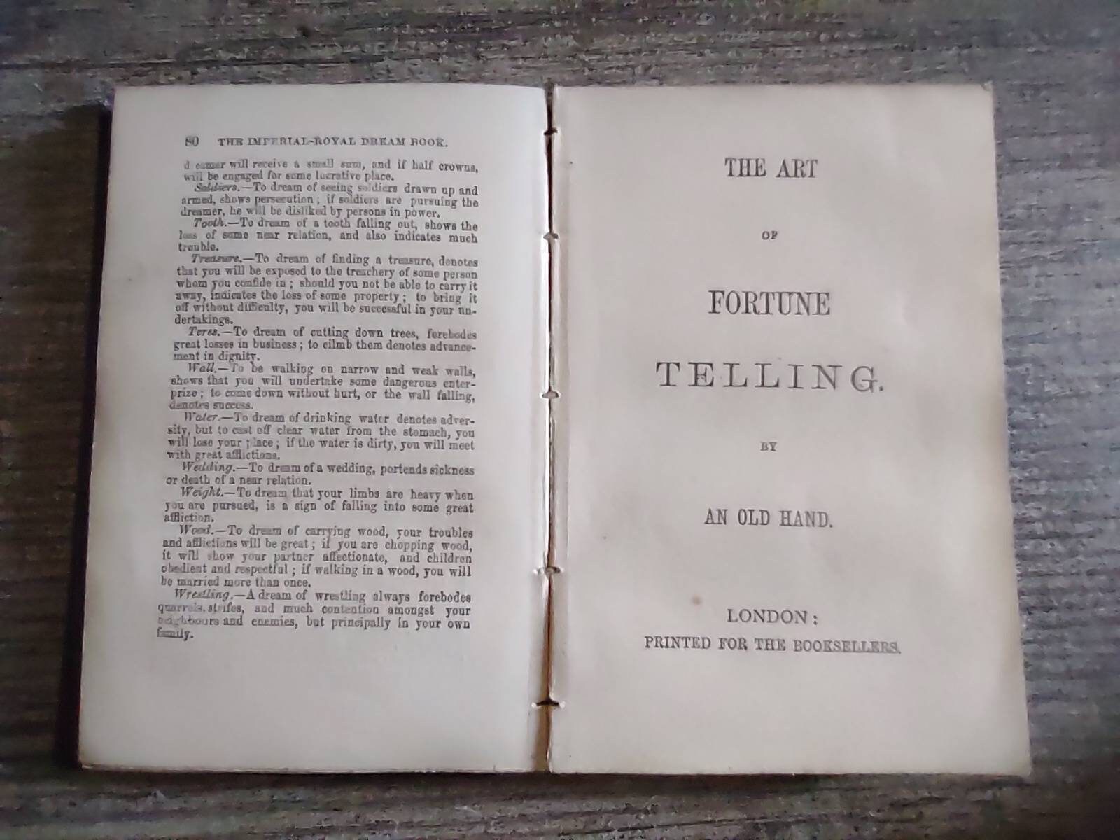 Rare Antique Fortune Telling Book. Everybody's Dream Book and Fortune ...