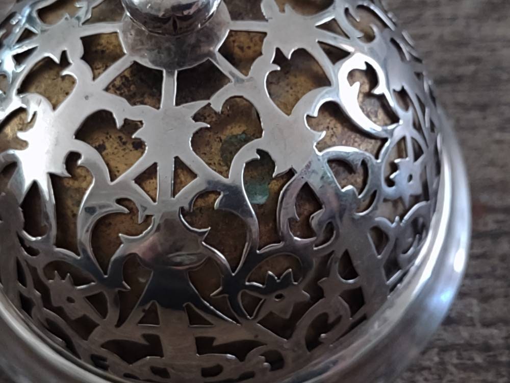 Antique Sterling Silver Mechanical Desk Bell Antique Edwardian Silver ...