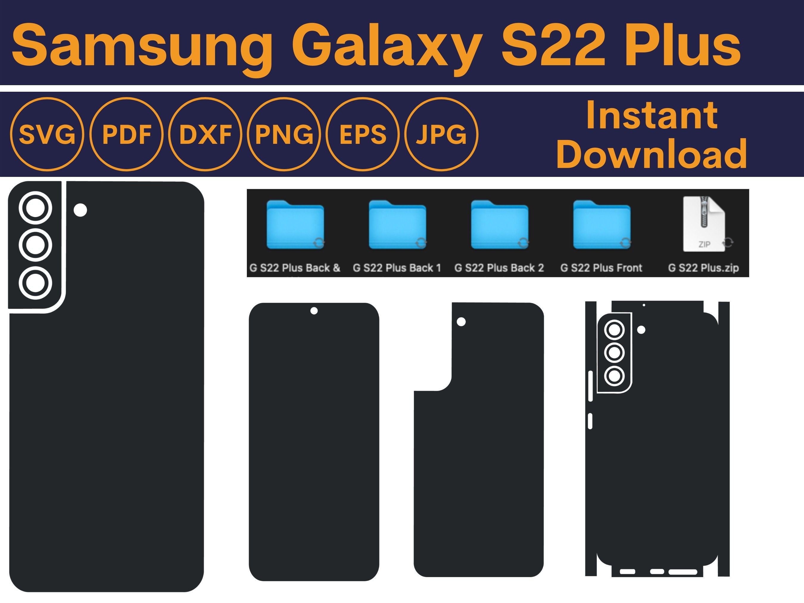 Samsung Galaxy S22 Plus Skin Cut Template Vector, Samsung Skin Svg Cut ...