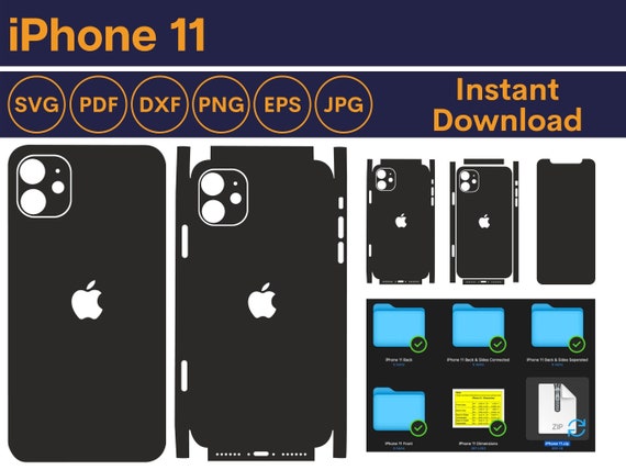 Iphone 11 Skin Iphone 11 Template Iphone 11 SVG Template - Etsy