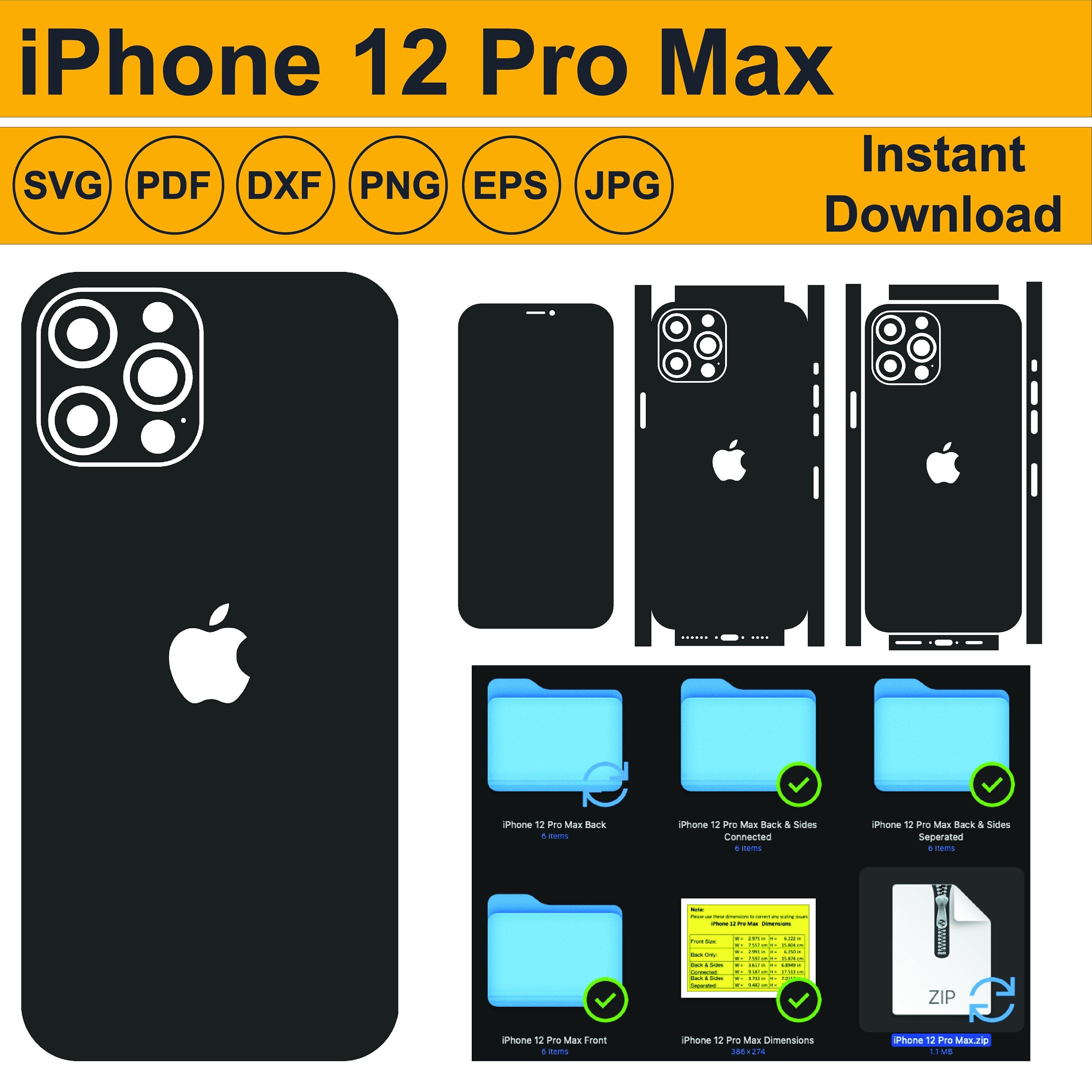 Iphone 12 Pro Max Skin SVG Iphone 12 Pro Max Skin Iphone | Etsy Canada