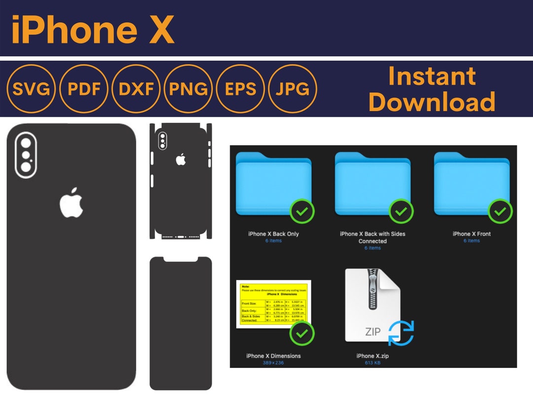 IPhone X Skin - iPhone X Template - iPhone X Skin Template - iPhone X ...