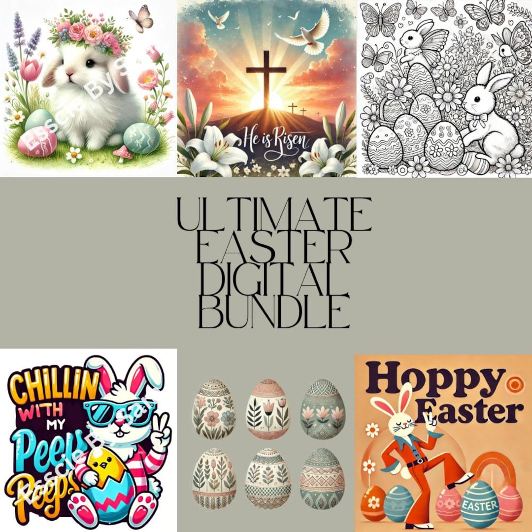Ultimate Easter SVG & Printable Bundle – Wall Art, Coloring Pages and ...