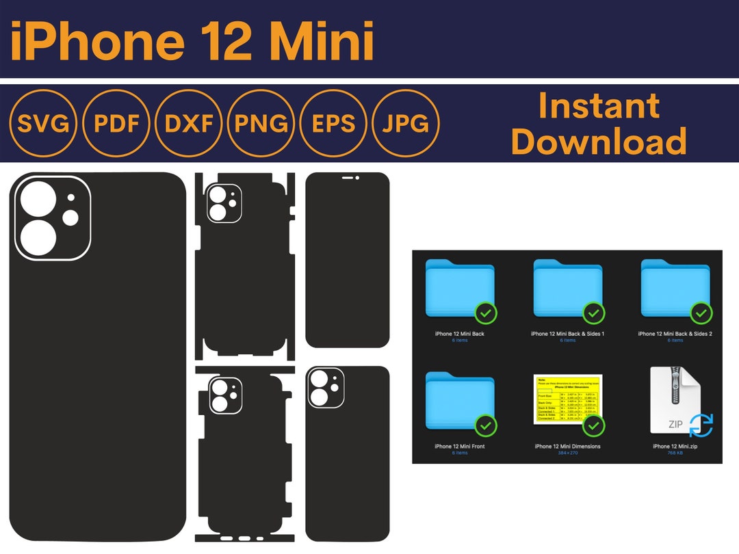 IPhone 12 Mini Skin - iPhone 12 Mini Template - iPhone 12 Mini Skin ...