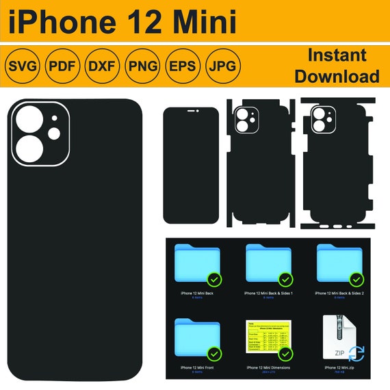 Iphone 12 Mini Skin Iphone 12 Mini Template Iphone 12 Mini | Etsy