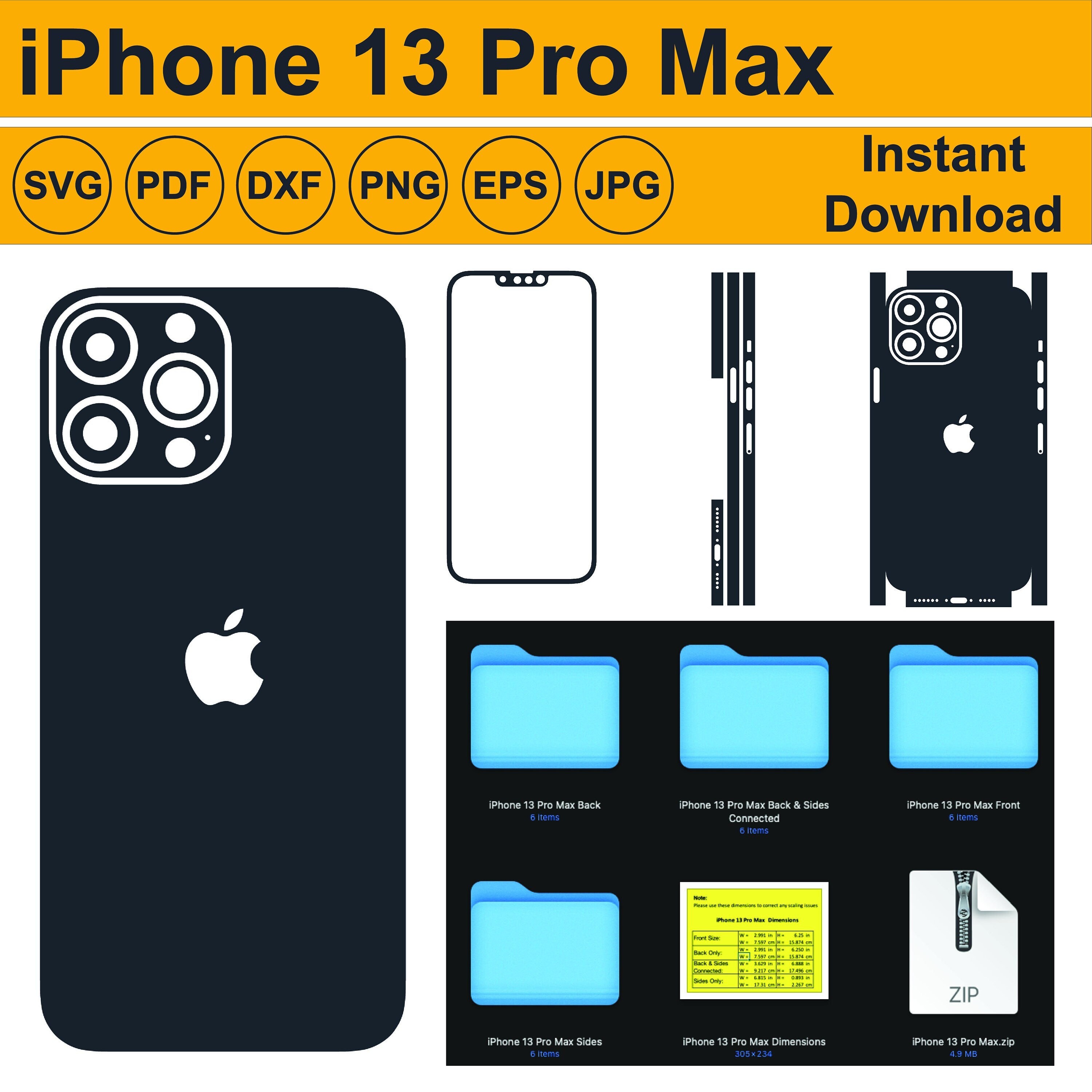 Iphone 13 Pro Max Skin SVG Iphone 13 Pro Max Skin Iphone | Etsy Canada