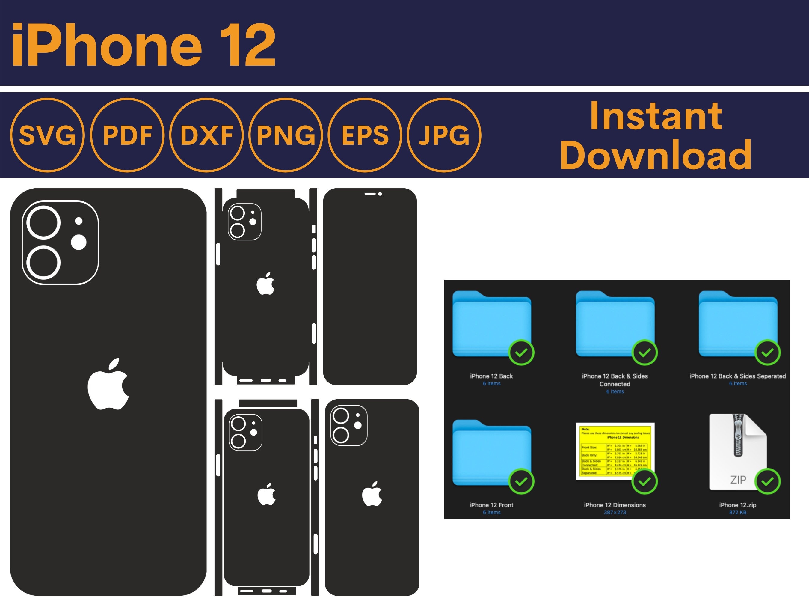 Iphone Template Front And Back