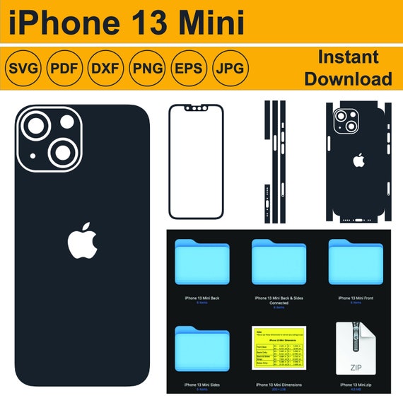 Iphone 13 Mini Skin Iphone 13 Mini Template Iphone 13 Mini | Etsy