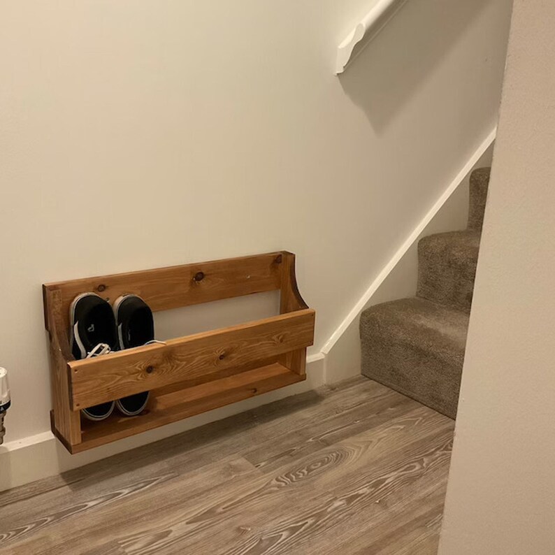 Rustic Wooden Shoe Rack Tidy Hall Bathroom Bedroom Kitchen - Etsy