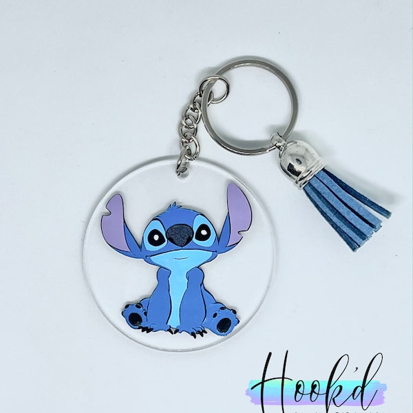 Stitch Personalised Keyring - Etsy