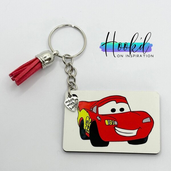 Cars Lightning Mcqueen Keyring - Etsy