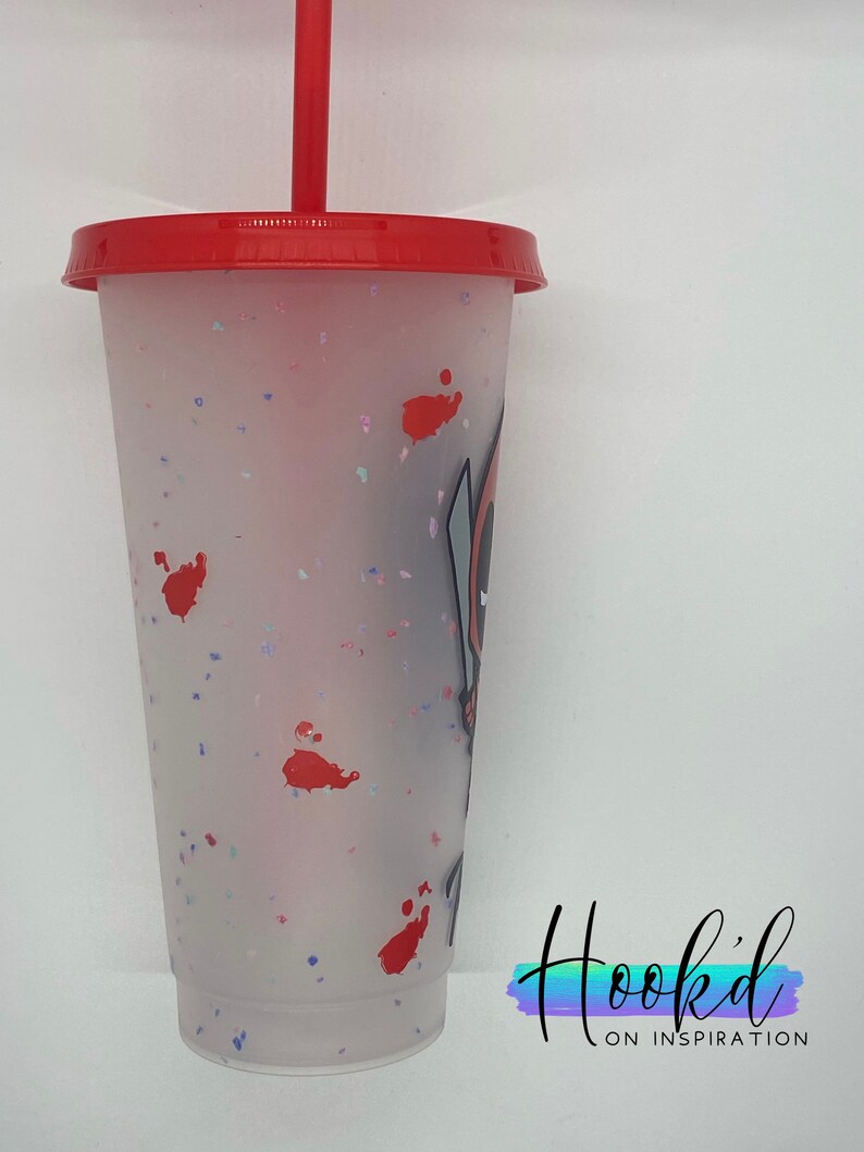 Disneys Marvel Inspired Deadpool Confetti Colour Changing Cup. | Etsy