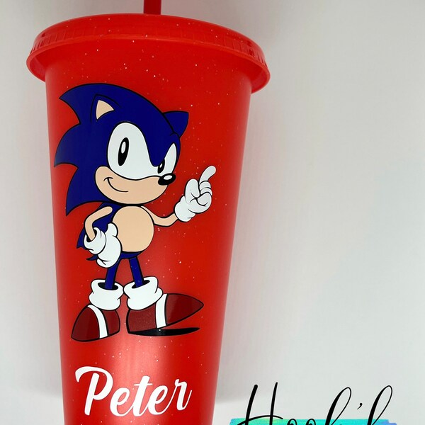 Sonic Hedgehog Cup Decal - Etsy
