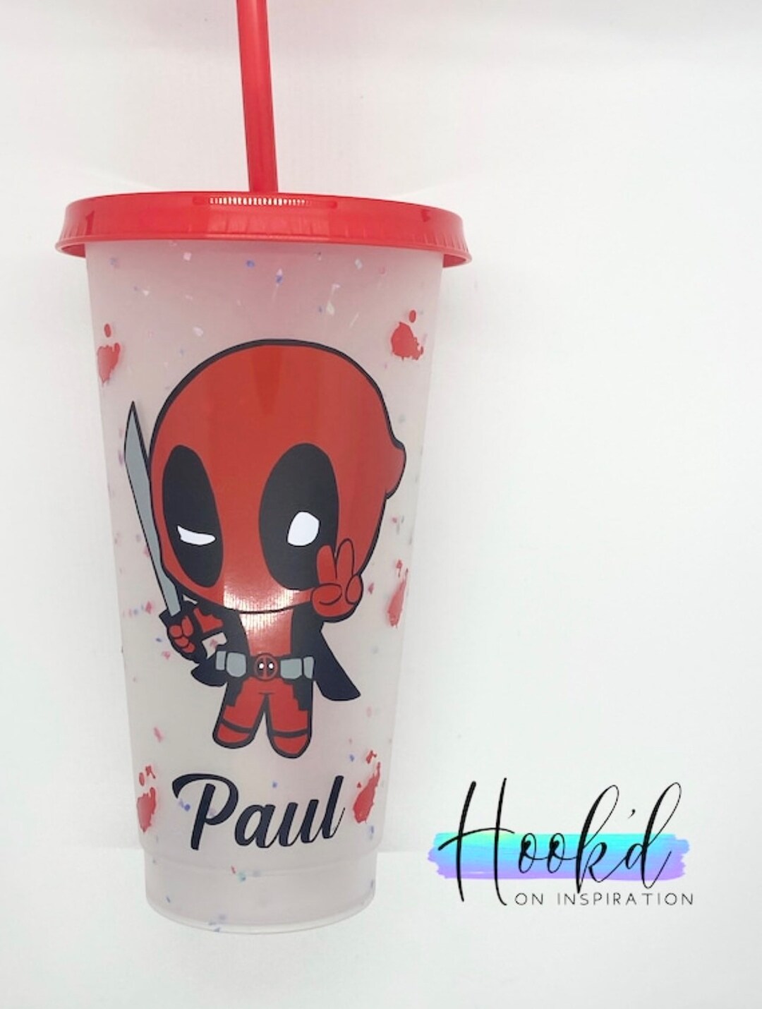 Disneys Marvel inspiró Deadpool Confetti Color Changing o Glitter Cup ...