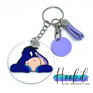 Disney Inspired Winnie the Pooh Eeyore Keyring/keychain. Bagtag. Great ...