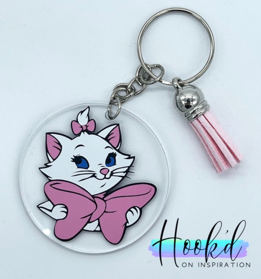 Disney Inspired Marie From Aristocats Keyring/keychain. Bagtag. Great ...