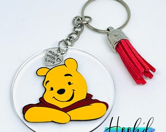 Winnie the Pooh Disney Inspired Keychain - Etsy