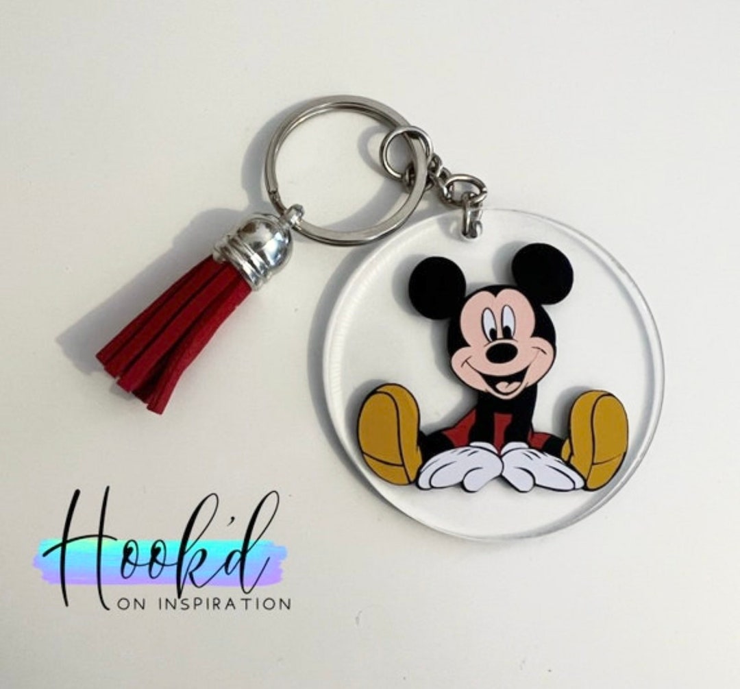 Disney Inspired Mickey Mouse Keyring/keychain. Bagtag. Gorgeous Little ...