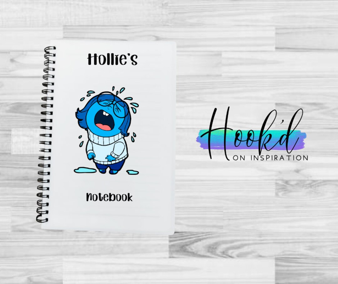 Inside Out Inspired Sadness Personalised A5 Notebook. - Etsy